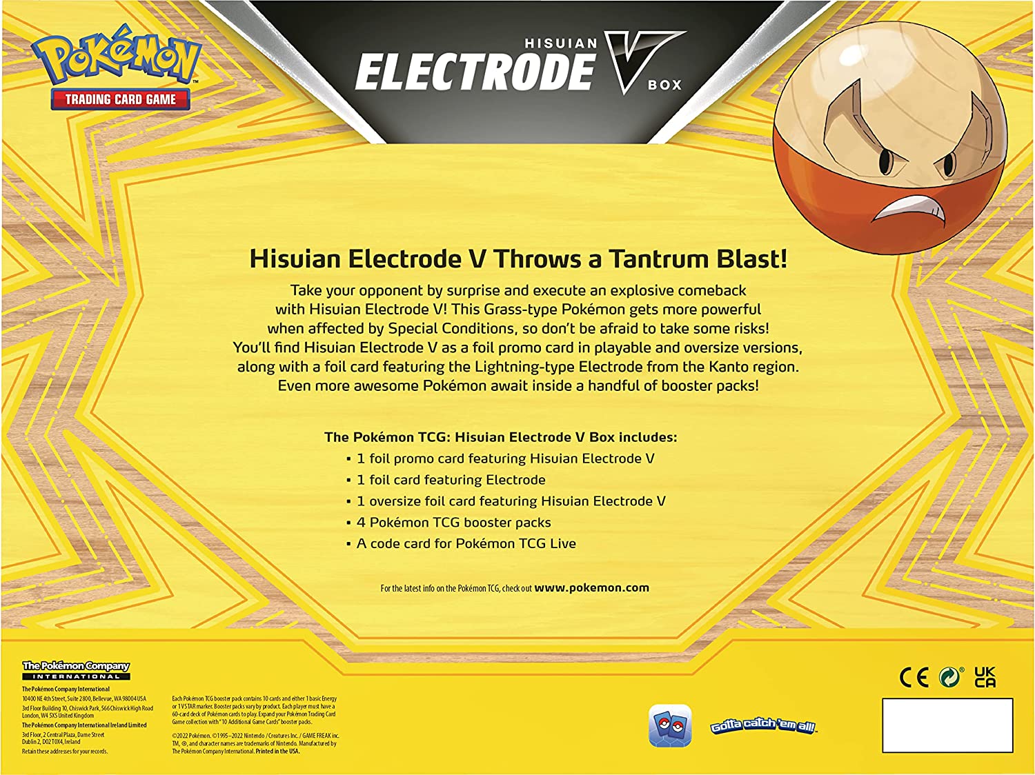 HISUIAN ELECTRODE V BOX POKEMON-ENGLISH | Tiempo de Juegos
